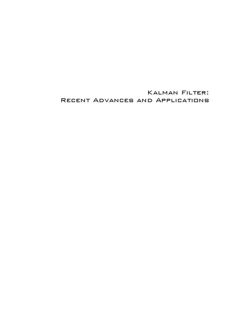 Kalman Filtercc | PDF | Kalman Filter | Applied Mathematics