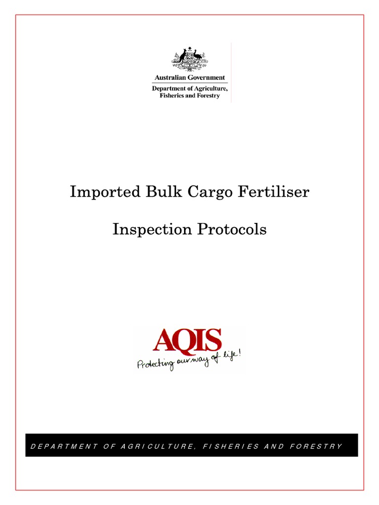 AQIS Inspection Protocol | PDF | Quarantine | Audit
