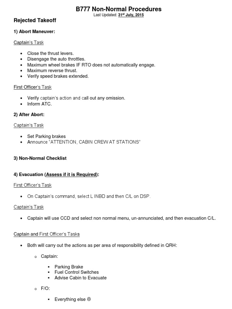 B777 Non-Normal Procedures Overview | PDF | Takeoff | Landing Gear
