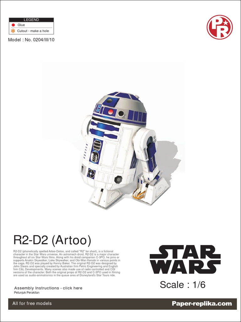 R2D2 Starwars Papercraft | PDF