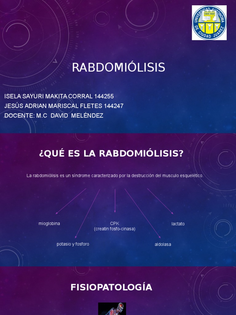 La rabdomiólisis: causas, síntomas y tratamiento de la destrucción ...
