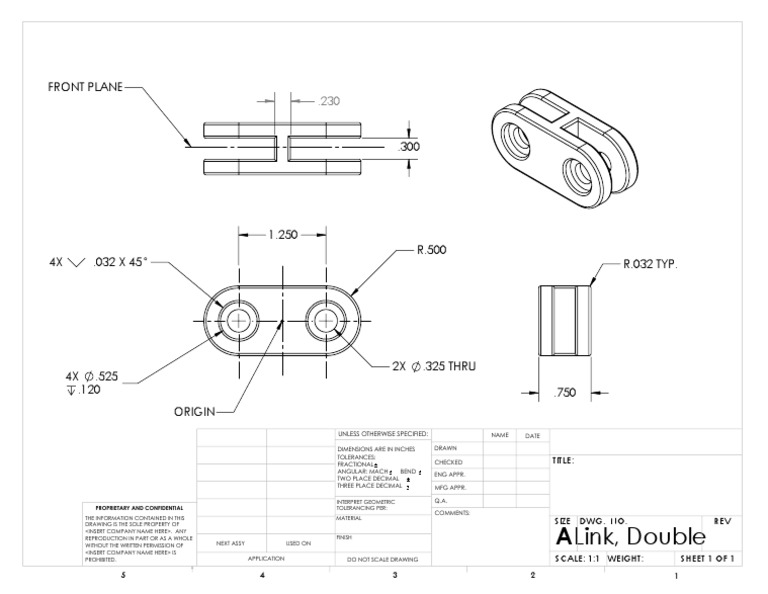 Technical Drawing: Double Link | PDF