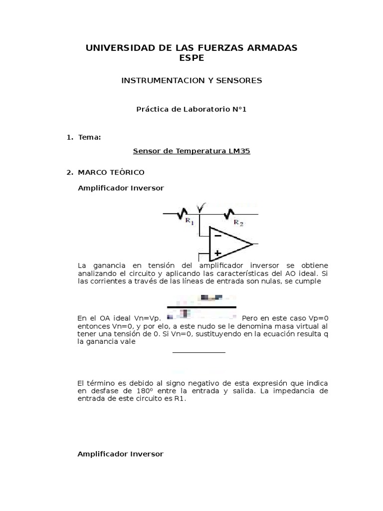 Sensor de Temperatura LM35 | PDF | Sensor | Linealidad