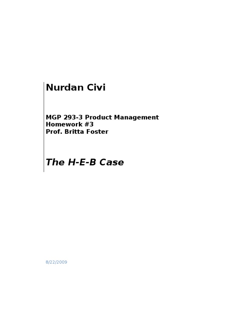 HEB Case | Download Free PDF | Private Label | Retail