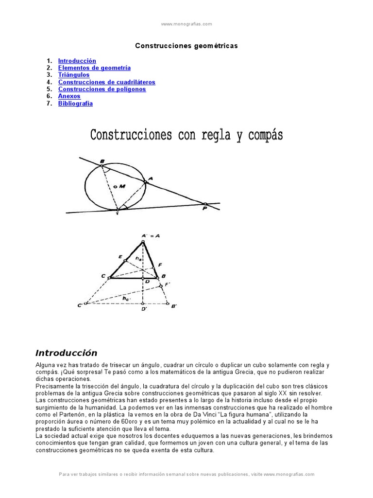 Construcciones Geometricas | PDF | Triángulo | Circulo