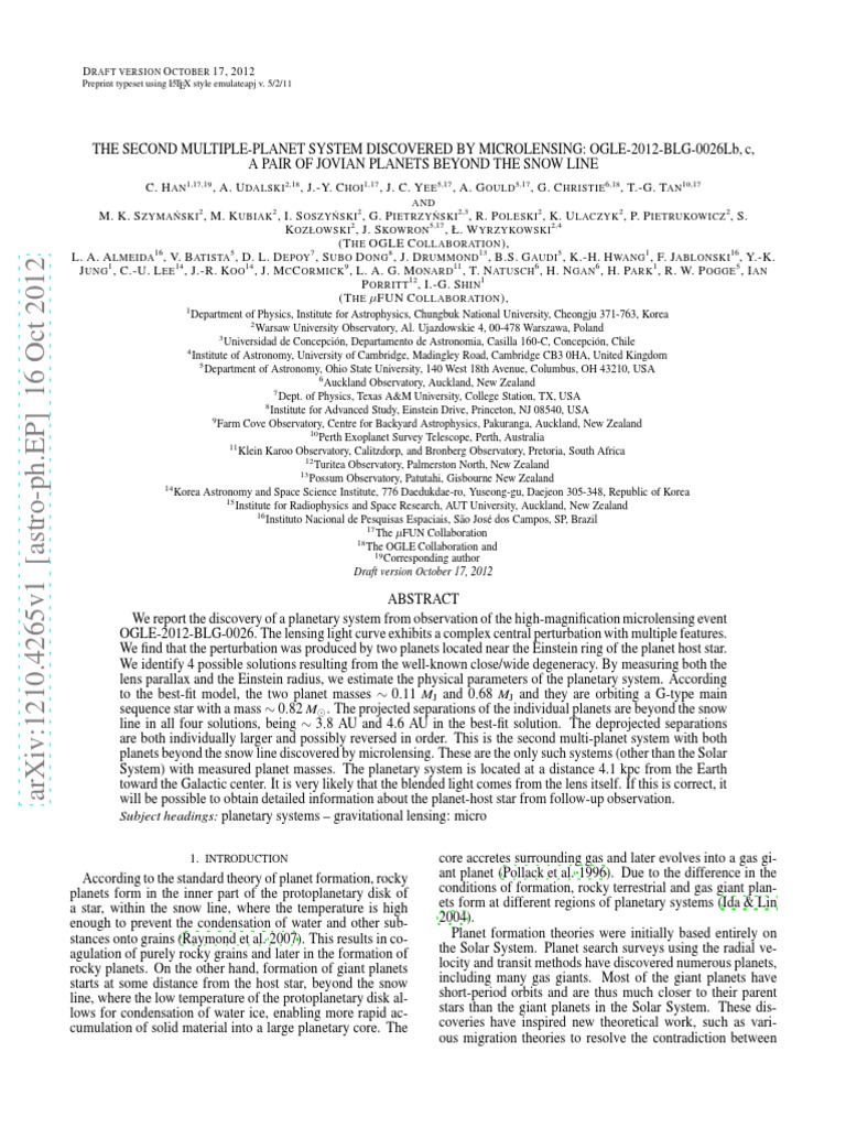 Discovery of a Second Multi-Planet System Beyond the Snow Line Detected ...