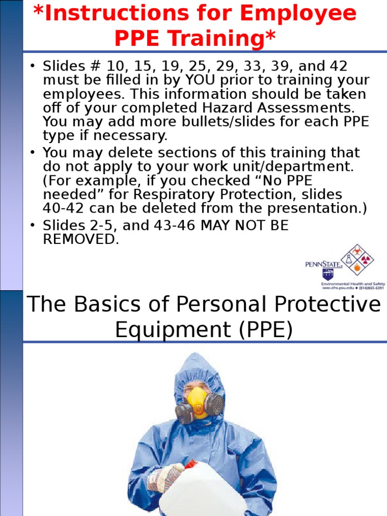 Basics of PPE Training | PDF | Personal Protective Equipment | Glasses