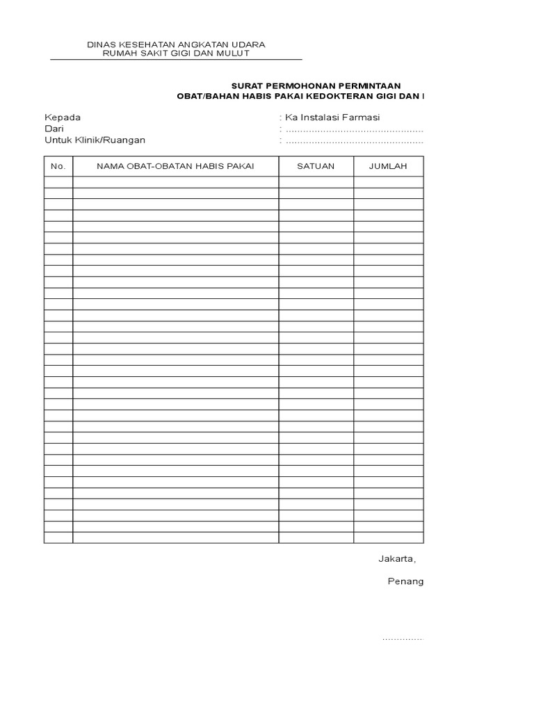 Form Permintaan Obat Dari Dokter | PDF