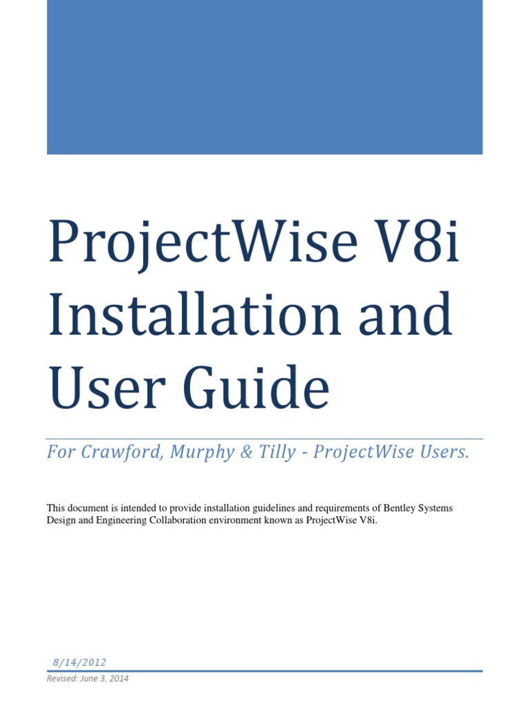 CMT ProjectWise V8i Installation and User Guide | PDF | Button ...