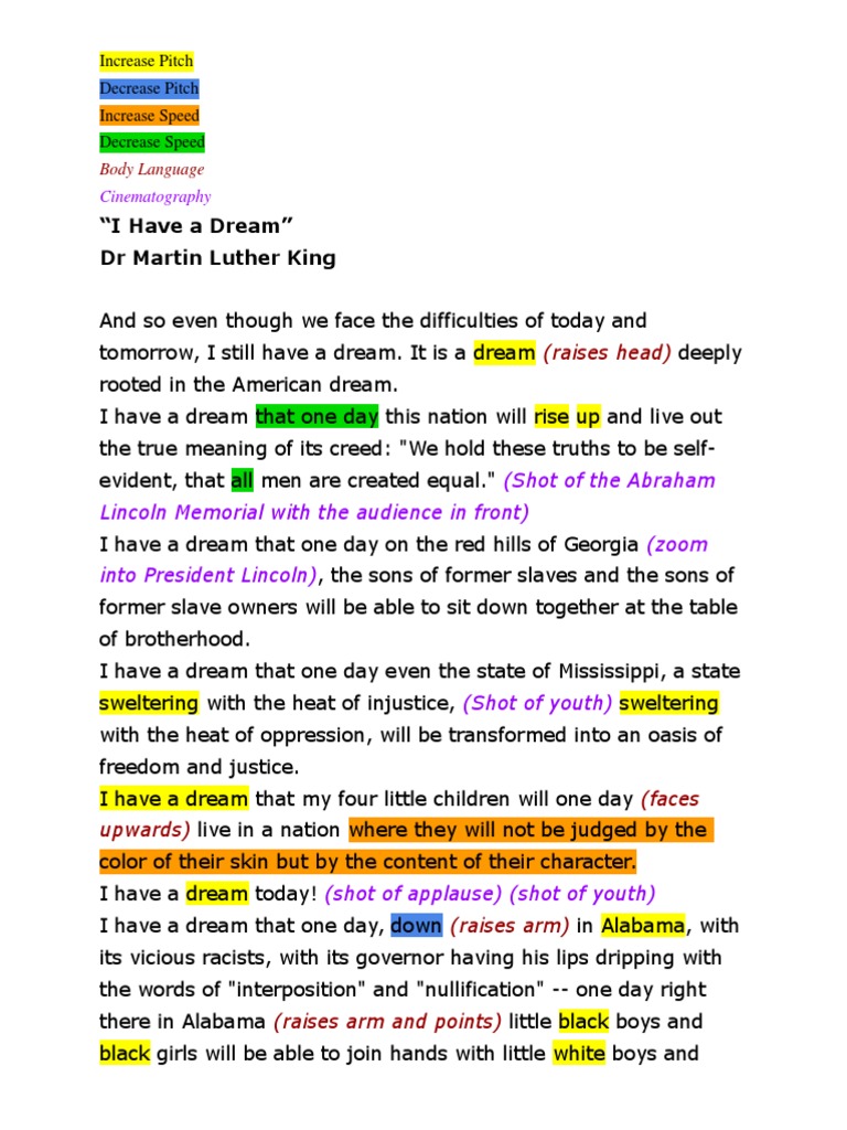 Dr. King's "I Have a Dream" Speech Analysis | PDF | Religion And Belief