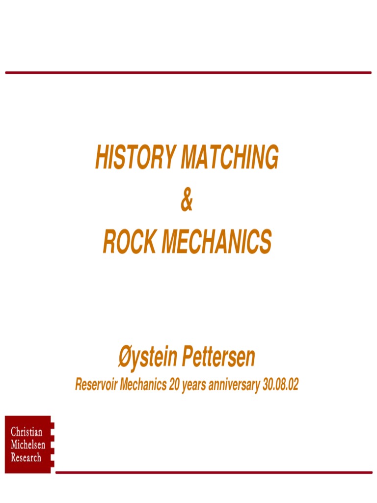 History Matching and Rock Mechanics 20 Years | PDF | Yield (Engineering ...