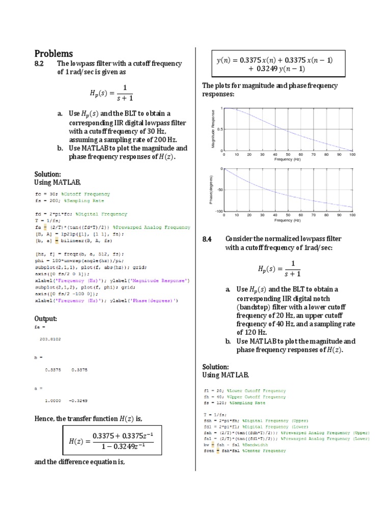 Chapter 8 Aloy | PDF | Bandwidth (Signal Processing) | Low Pass Filter