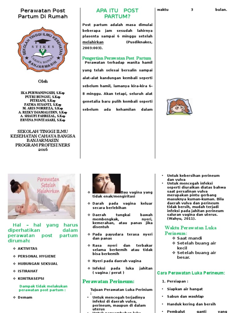 Leaflet Post Partum | PDF