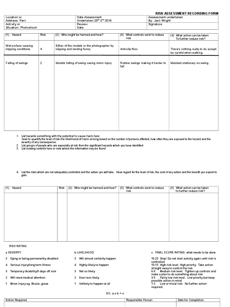 Risk Assessment Location 2 | PDF