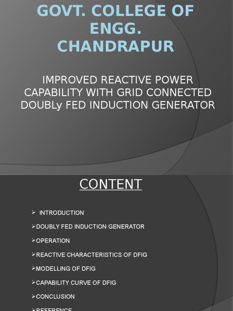 Enhancing DFIG Reactive Power Capability | PDF | Wind Power | Electric ...