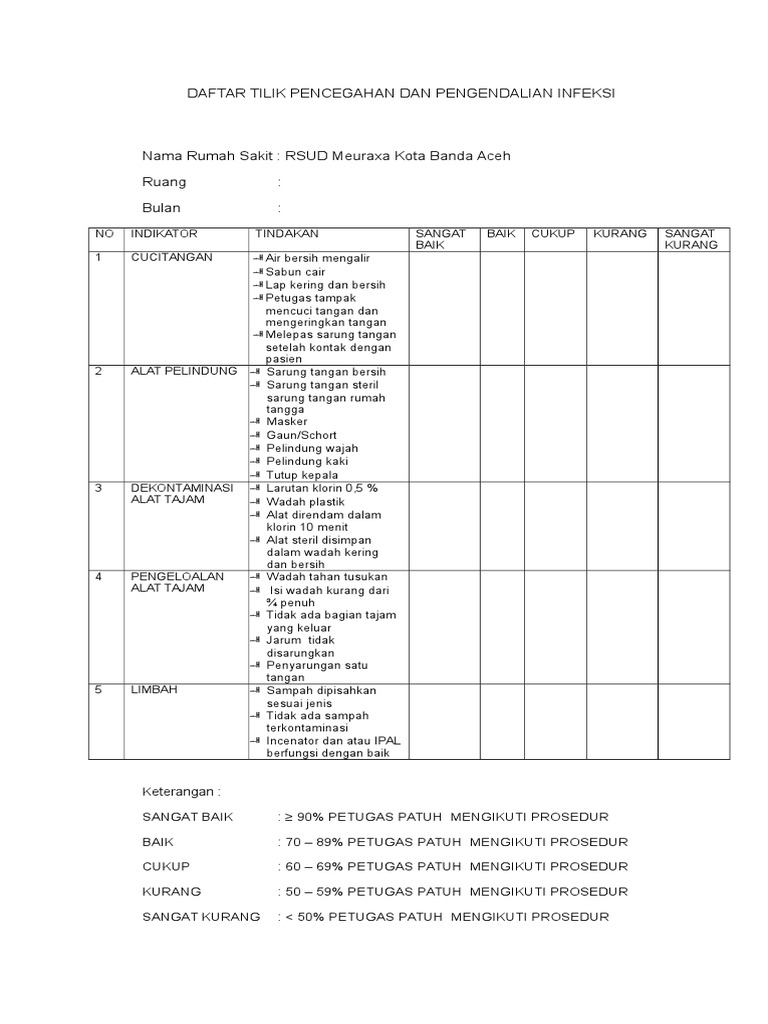 Form Daftar Tilik | PDF