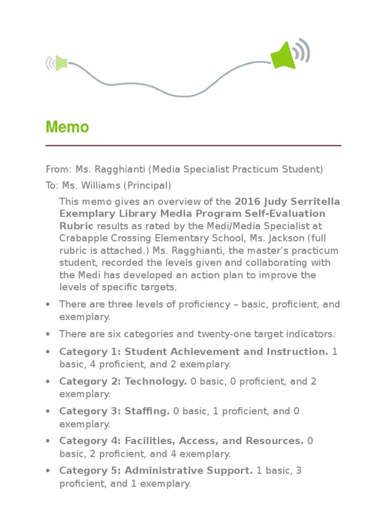 Memo & Action Plan | PDF | Learning | Schools