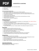 Service Crew Job Description | PDF