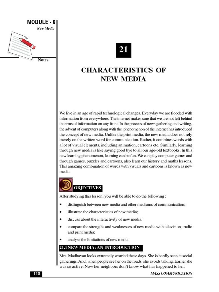Characteristics of New Media Explained | PDF | Social Science