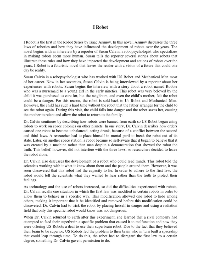 I Robot | PDF | Isaac Asimov | Robot
