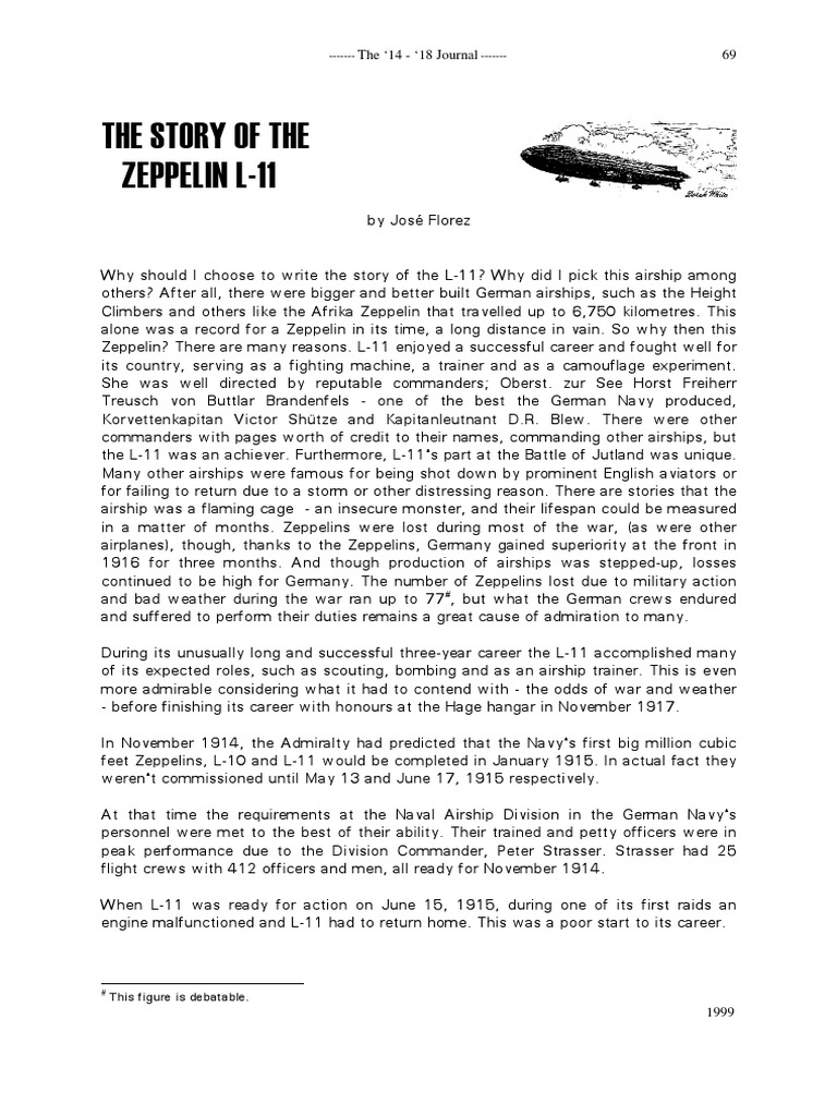 The Story of The Zeppelin L-11 | PDF | Zeppelin | Airship