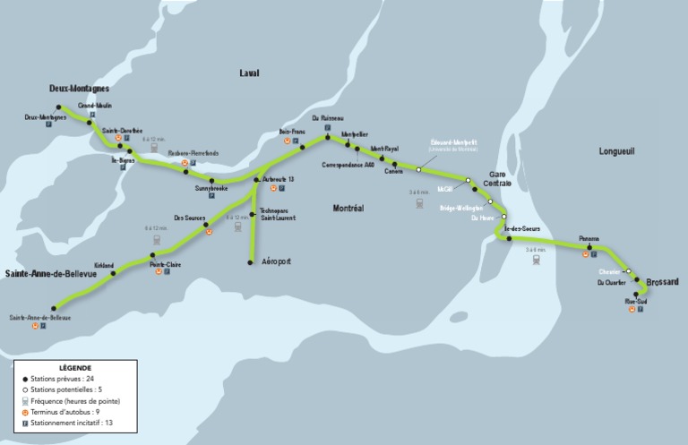 Carte REM Stations Français