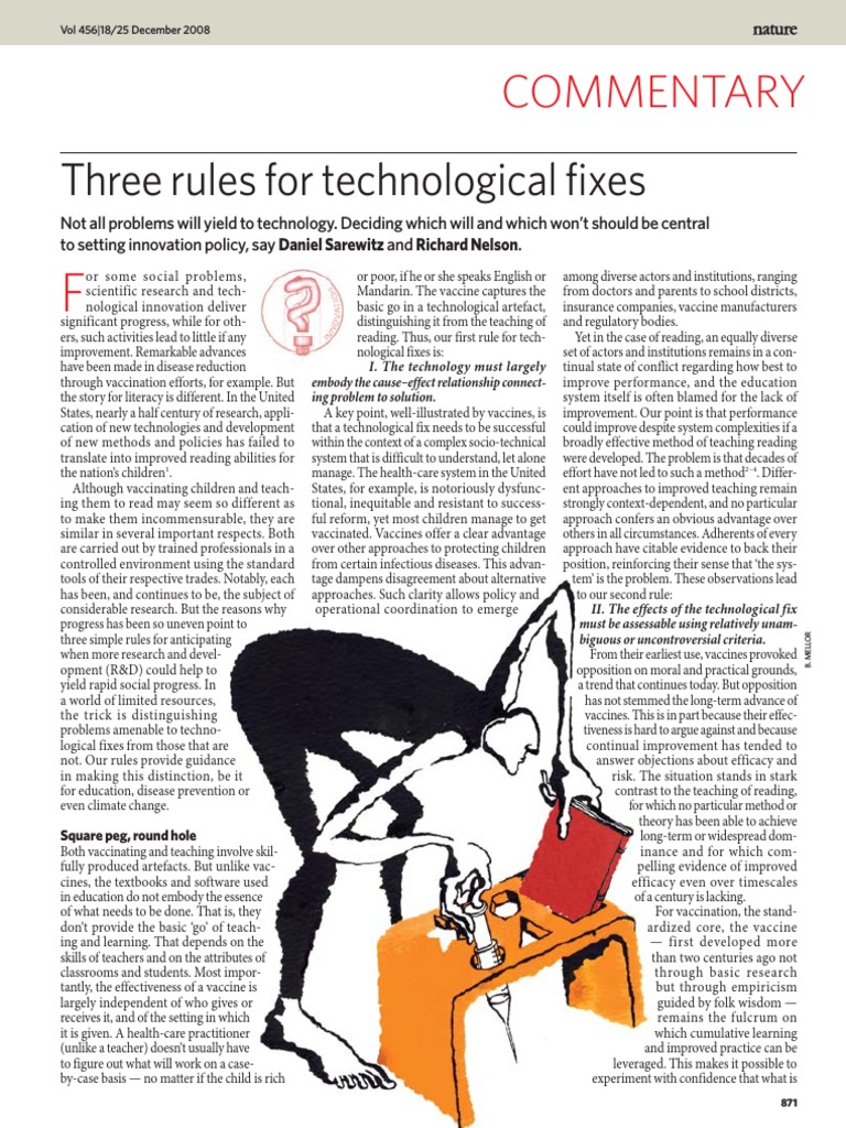 Three Rules For Technological Fixes: Commentary | PDF | Knowledge ...
