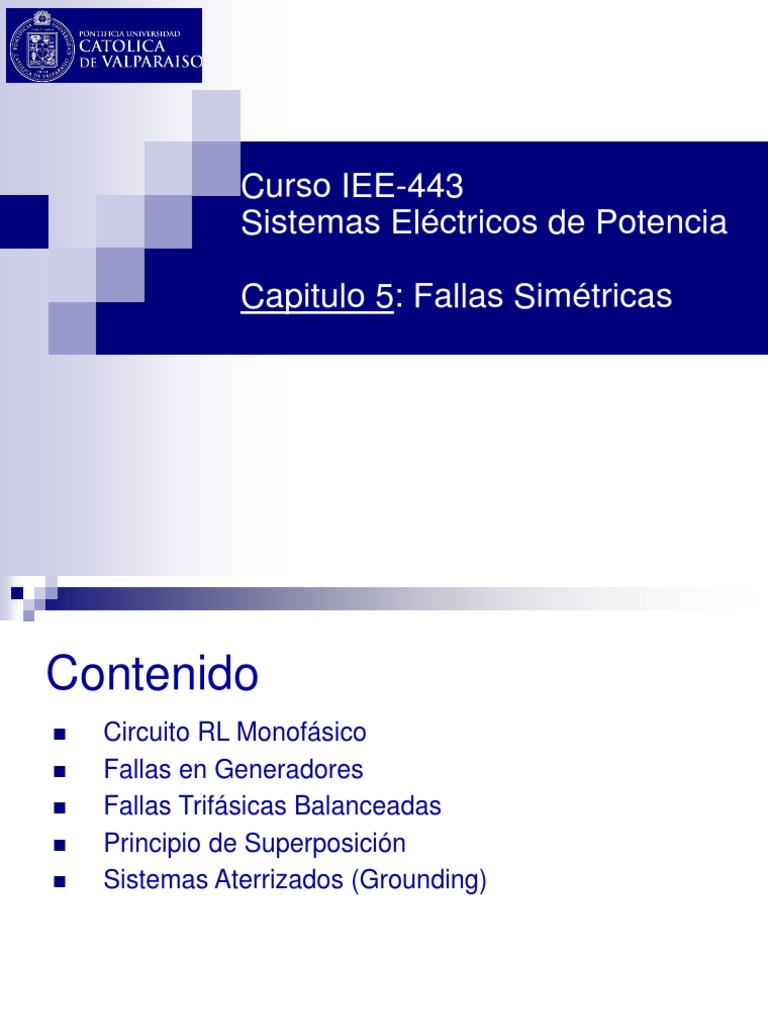 Capitulo 5 - Fallas Simetricas SEP 2015 | PDF | Corriente eléctrica ...