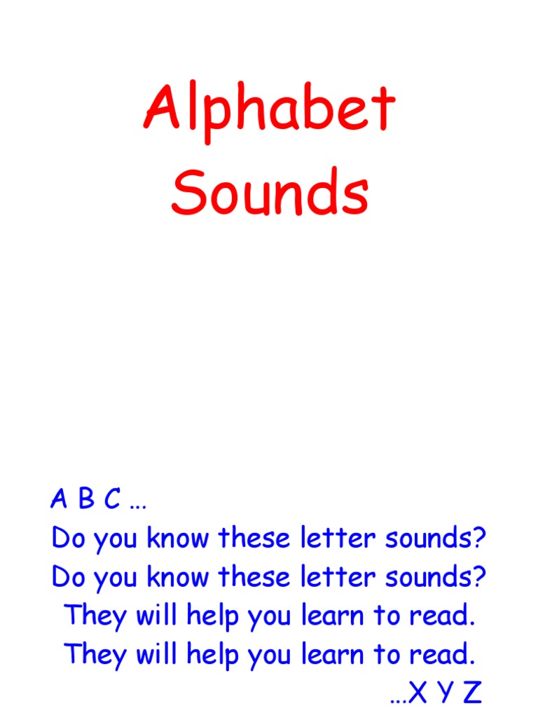 Alphabet Sounds for Early Readers | PDF | Language Arts & Discipline