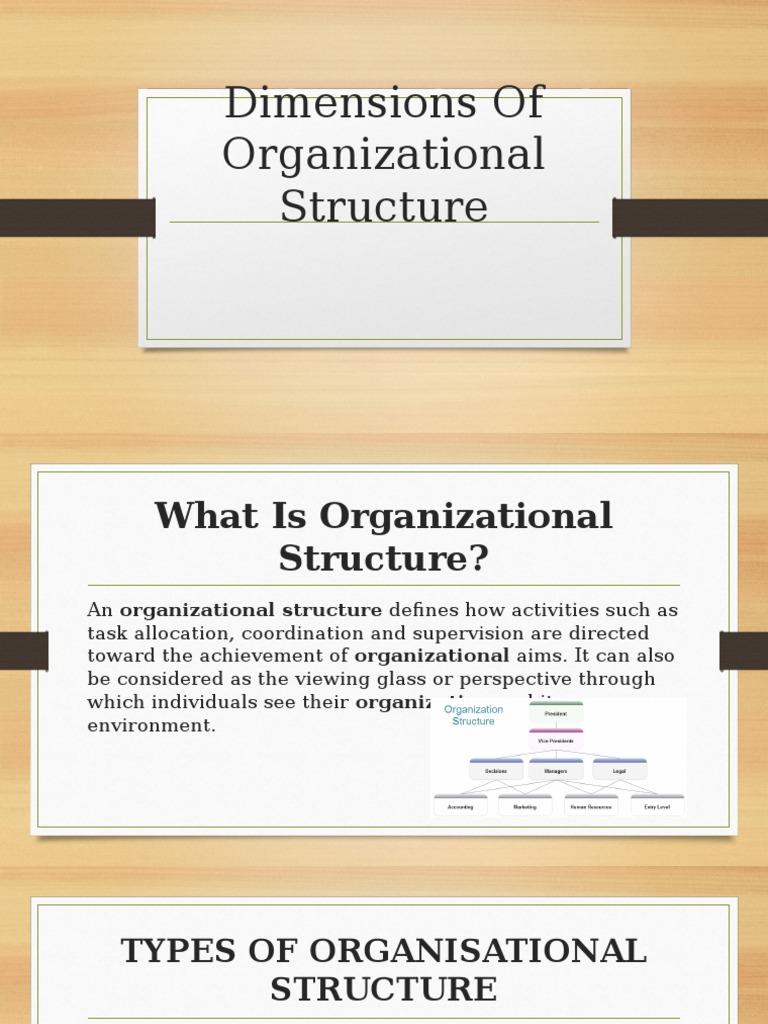 Dimensions of Organizational Structure | PDF | Division Of Labour ...