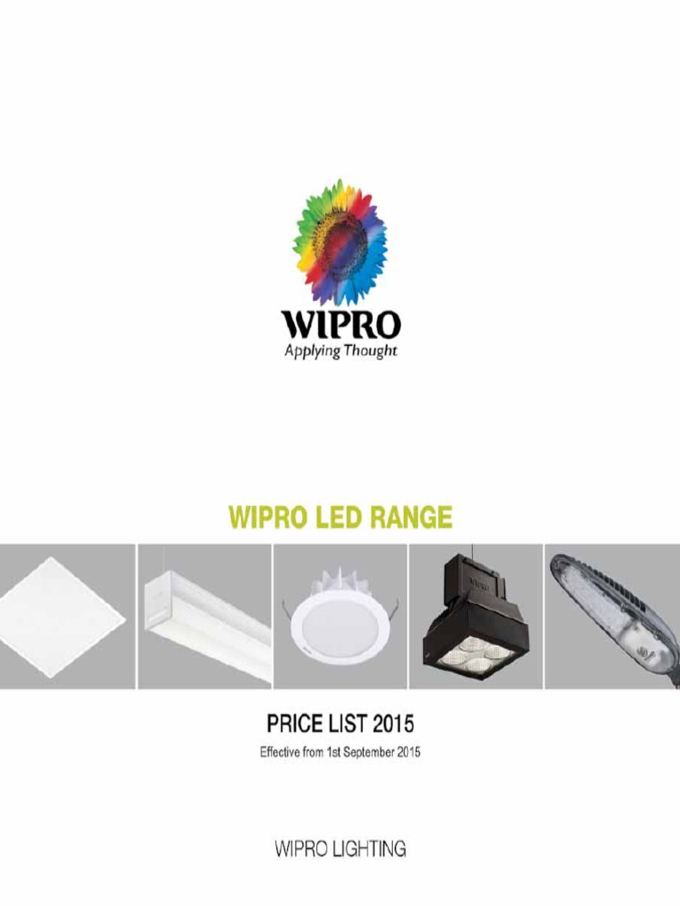 Wipro LED Range Price List 2015 | PDF | Light Emitting Diode | Lighting