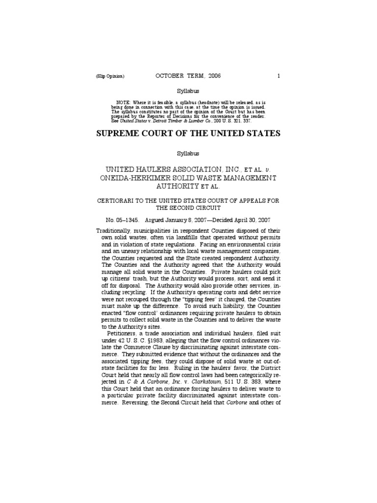 Supreme Court of The United States | PDF | Commerce Clause | Antonin Scalia
