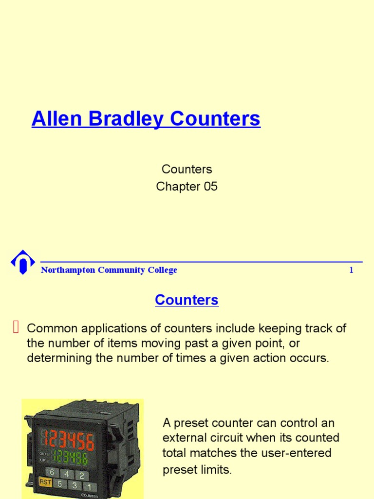 Allen Bradley Counters | PDF | Data Type | Input/Output