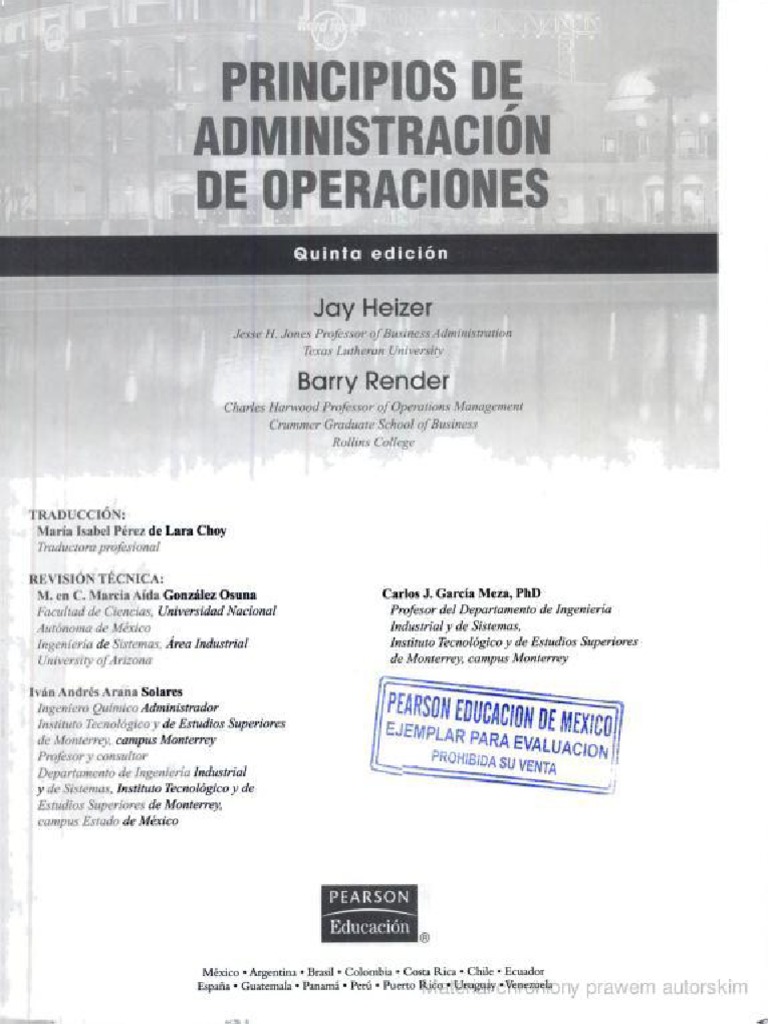 Administracion de Operaciones - Heizer y Render PDF | PDF