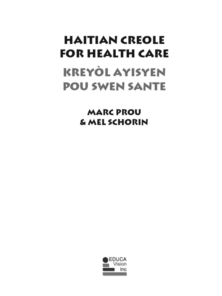 Haitian Creole For Healthcare | PDF | English Language | Medical ...