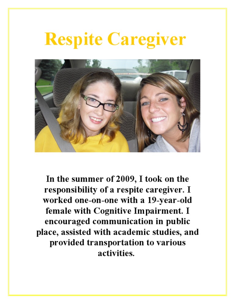 Respite Caregiver Experience Summary | PDF