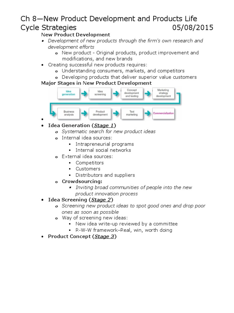 CH 8-New Product Development and Products Life Cycle Strategies | PDF ...