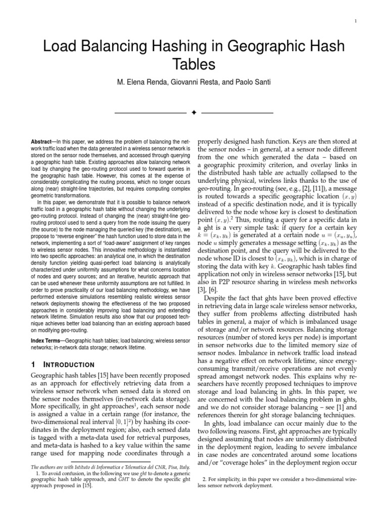 Load Balancing Hashing in Geographic Hash Tables Without Changing Geo ...