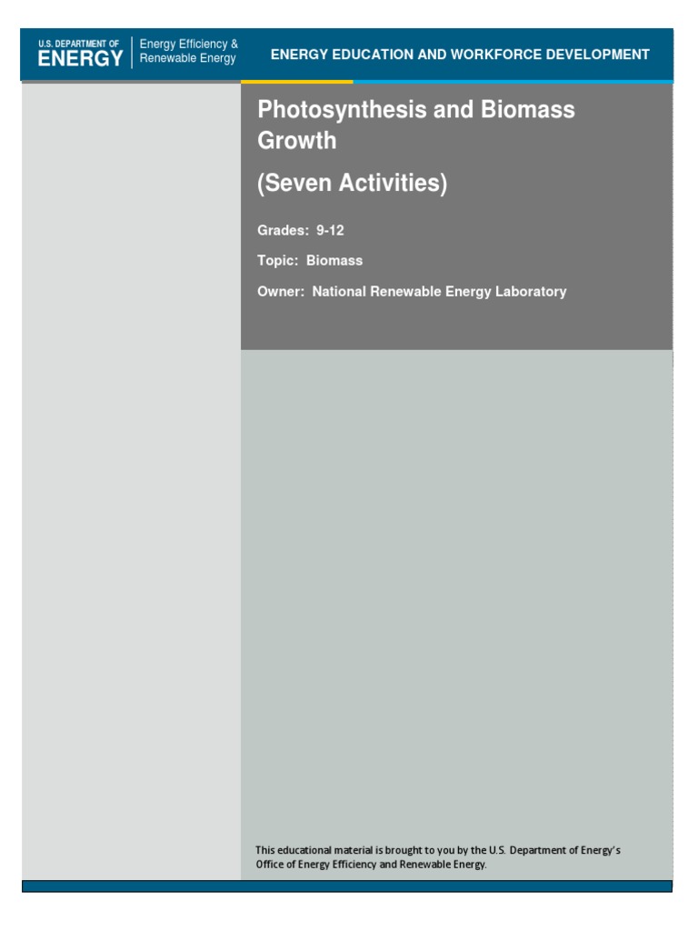 Biomass Photosynthesis | Download Free PDF | Biomass | Plants