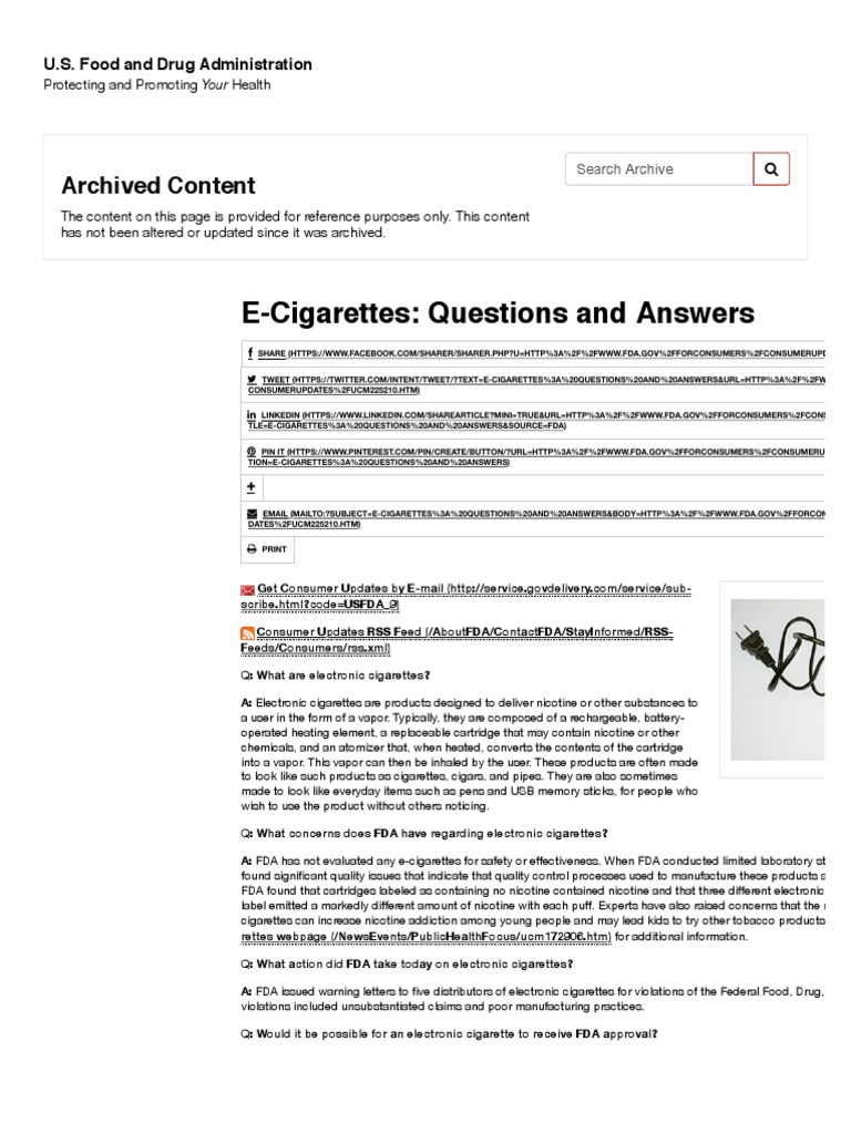 E-Cigarettes Questions and Answers | PDF | Electronic Cigarette | Cigarette