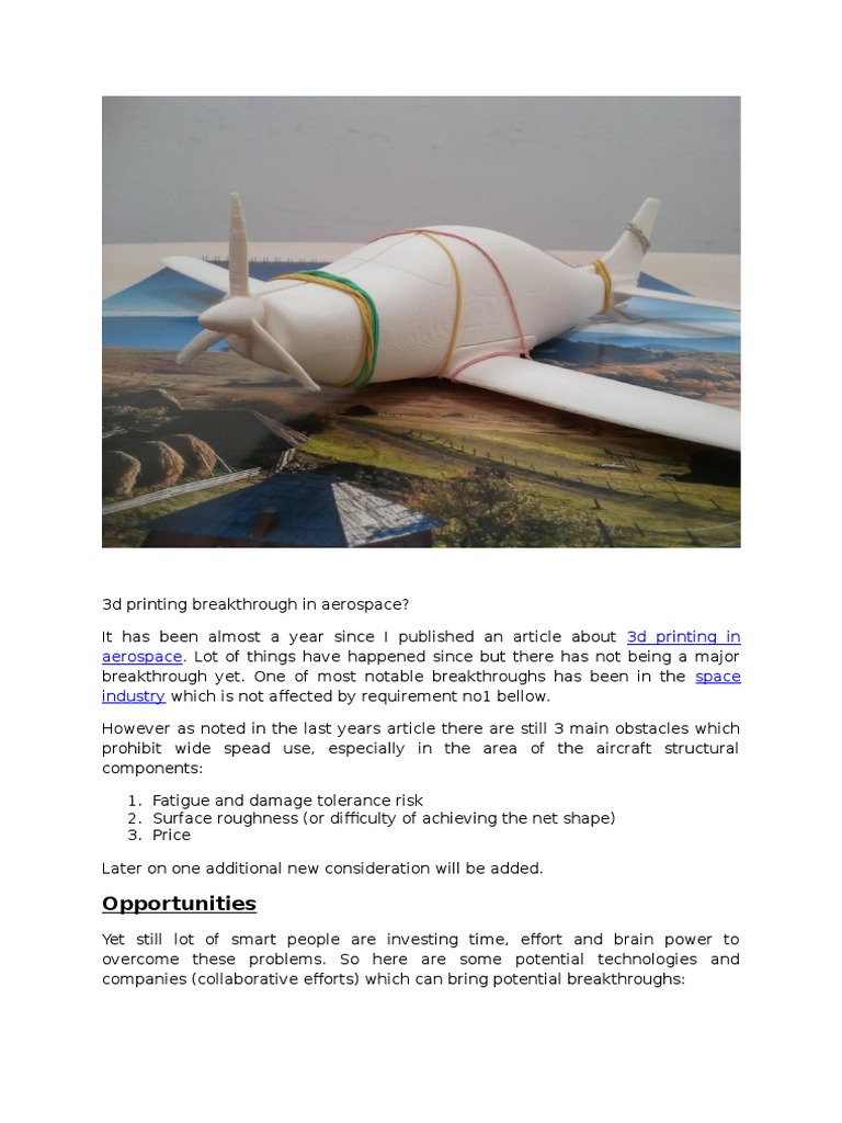 3D Printing Innovations in Aerospace | PDF | 3 D Printing | Titanium