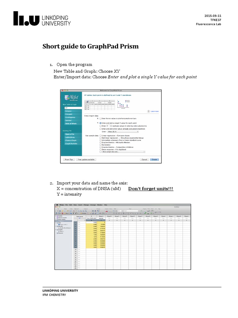 GraphPad Prism: A Beginner's Guide | PDF | Regression Analysis ...