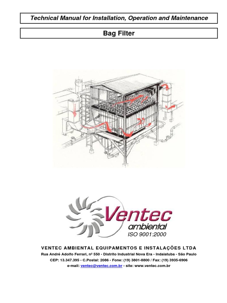 Technical Manual Bag Filter | PDF | Valve | Screw