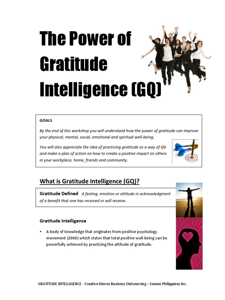 The Power of Gratitude Intelligence | PDF | Positive Psychology | Gratitude