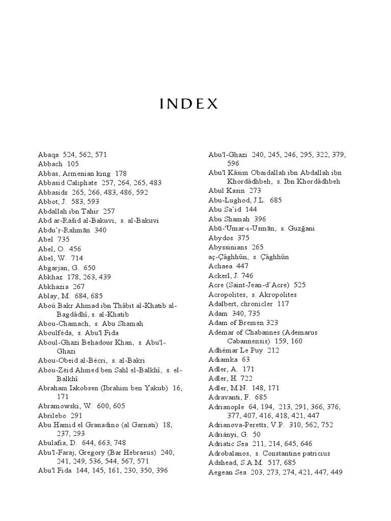 Index Final | PDF | History