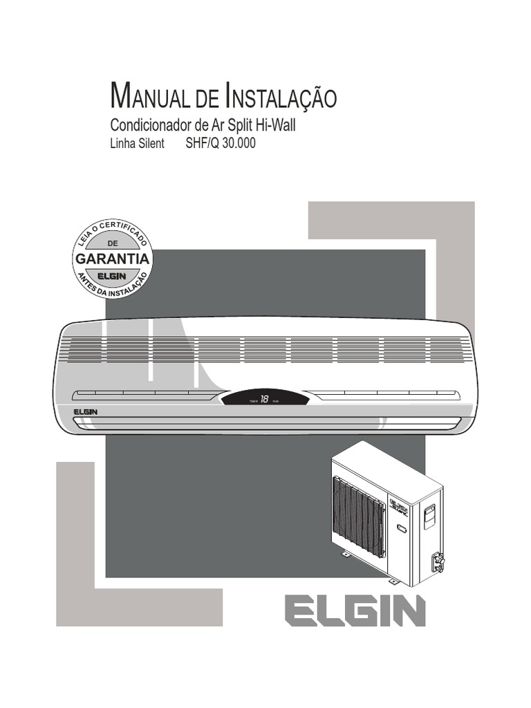 Manual de Instalacao Ar Condicionado Elgin - HW-30000rev1 | PDF | Ar ... Manual de Instalacao Ar Condicionado Elgin - HW-30000rev1 | PDF | Ar ...