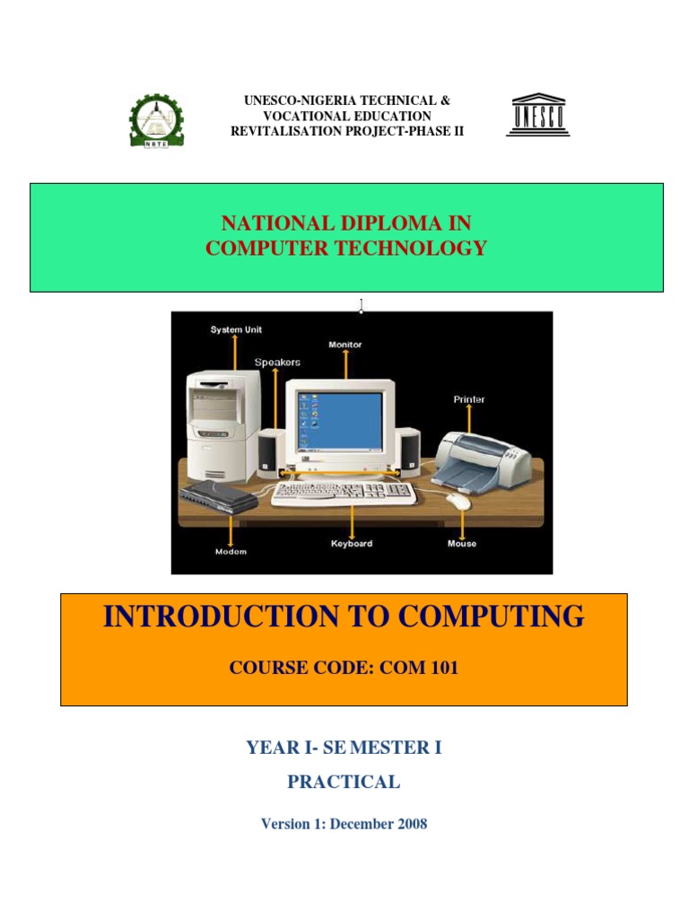 COM 101 Introduction To Computer Practical Book | PDF | Operating ...