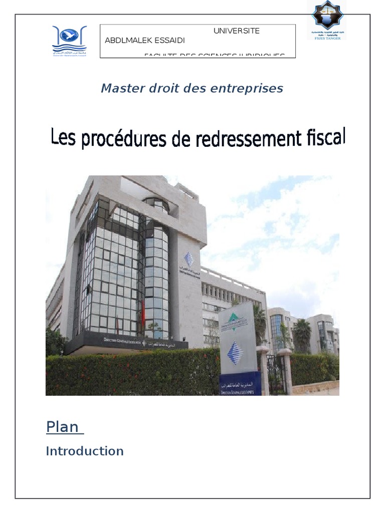 Redressement fiscal : procédures et garanties | PDF | Droit statutaire ...