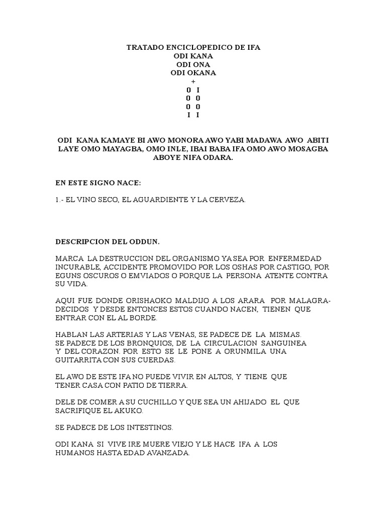 Odi Kana | PDF | Cocina, comidas y vino | Religión y espiritualidad