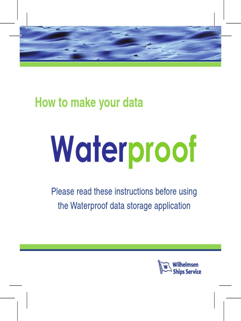 Waterproof Booklet | PDF | Email | Computer File
